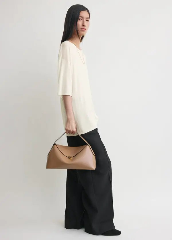 TOTEME T-lock Leather Top Handle