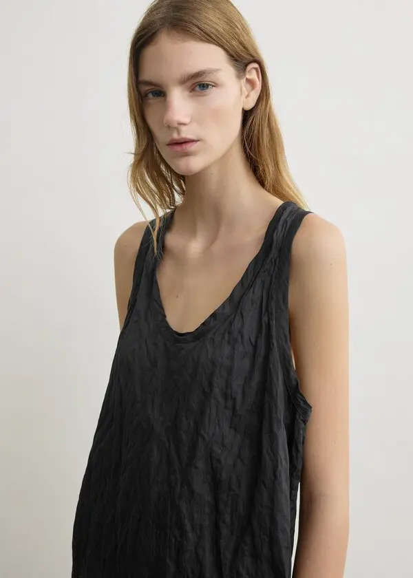 TOTEME Crinkled Cotton Tank Dress