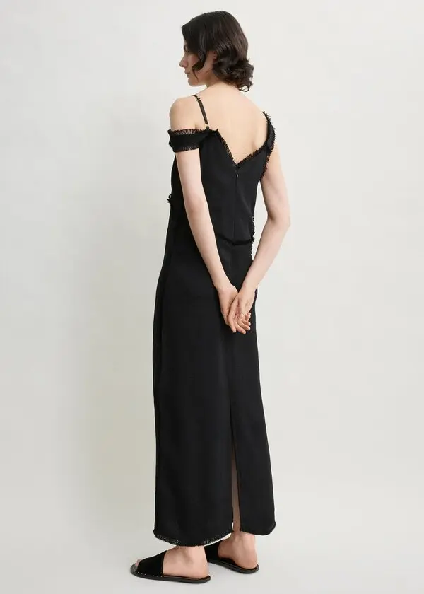 TOTEME V-neck Raw Slip Dress
