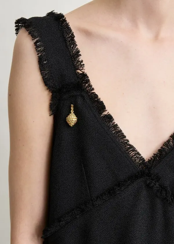 TOTEME V-neck Raw Slip Dress