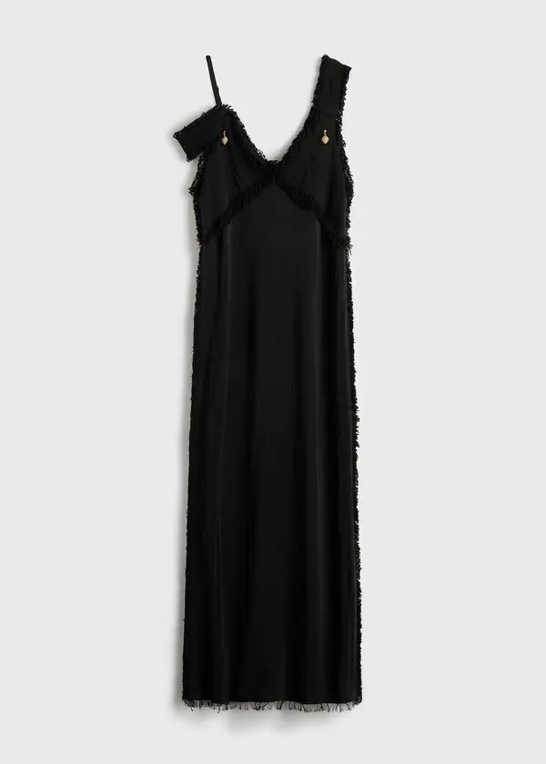 TOTEME V-neck Raw Slip Dress
