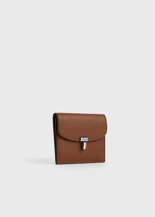 TOTEME T-lock Grained-leather Cardholder