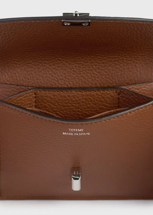 TOTEME T-lock Grained-leather Cardholder