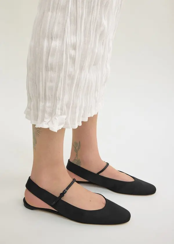 TOTEME Slingback Satin Mary Janes