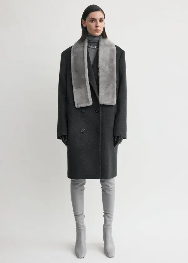 TOTEME Shearling Tuxedo Scarf
