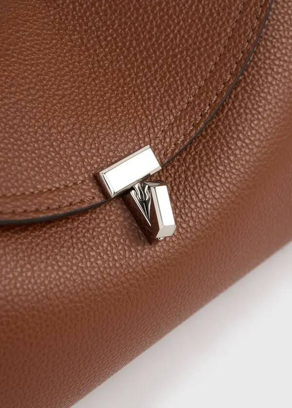 TOTEME T-lock Grained-leather Shoulder