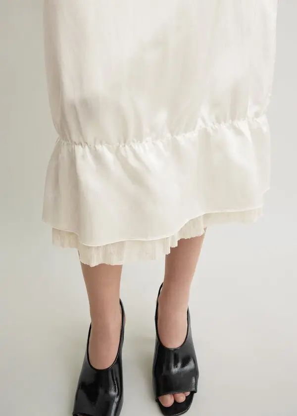 TOTEME Layered Satin Skirt