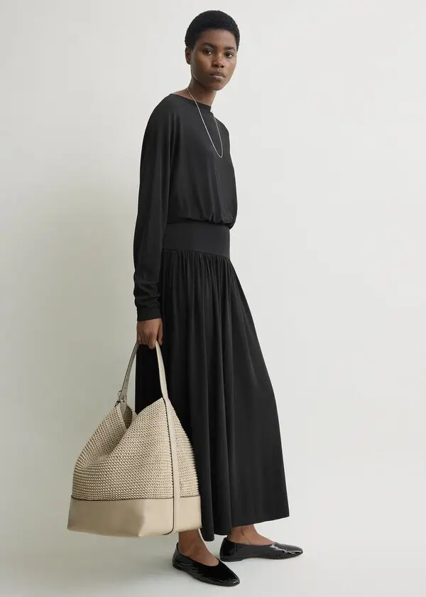TOTEME Belted Woven Leather Tote