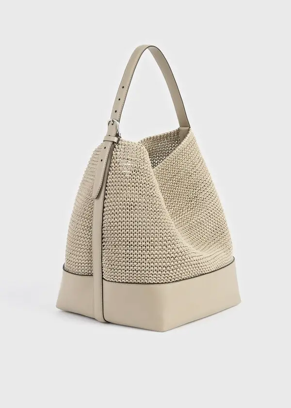 TOTEME Belted Woven Leather Tote