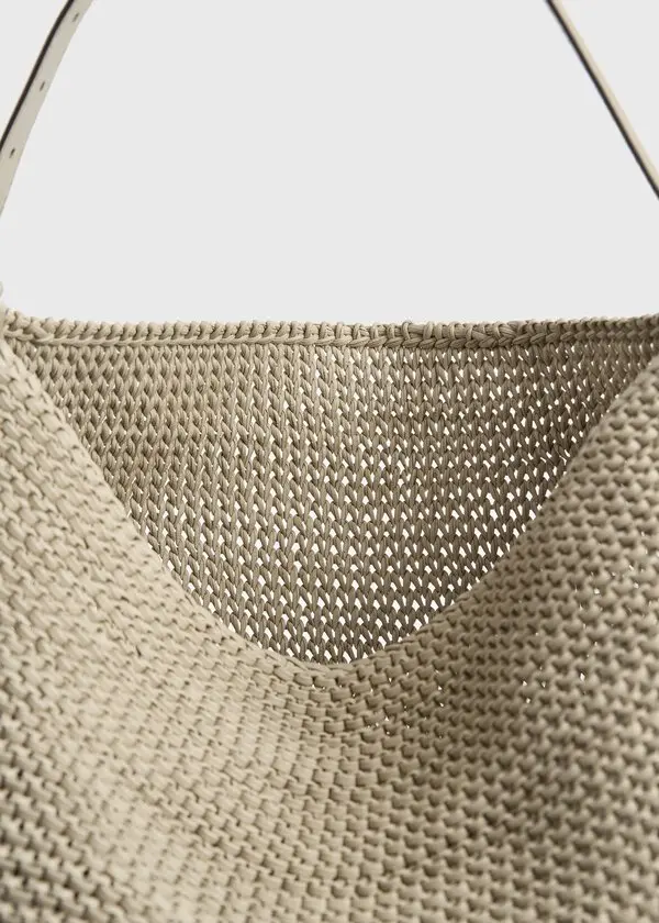 TOTEME Belted Woven Leather Tote