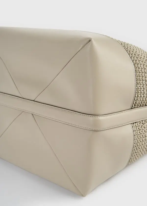 TOTEME Belted Woven Leather Tote