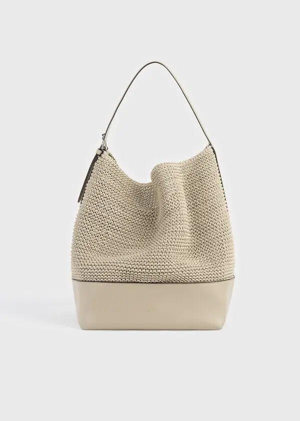 TOTEME Belted Woven Leather Tote