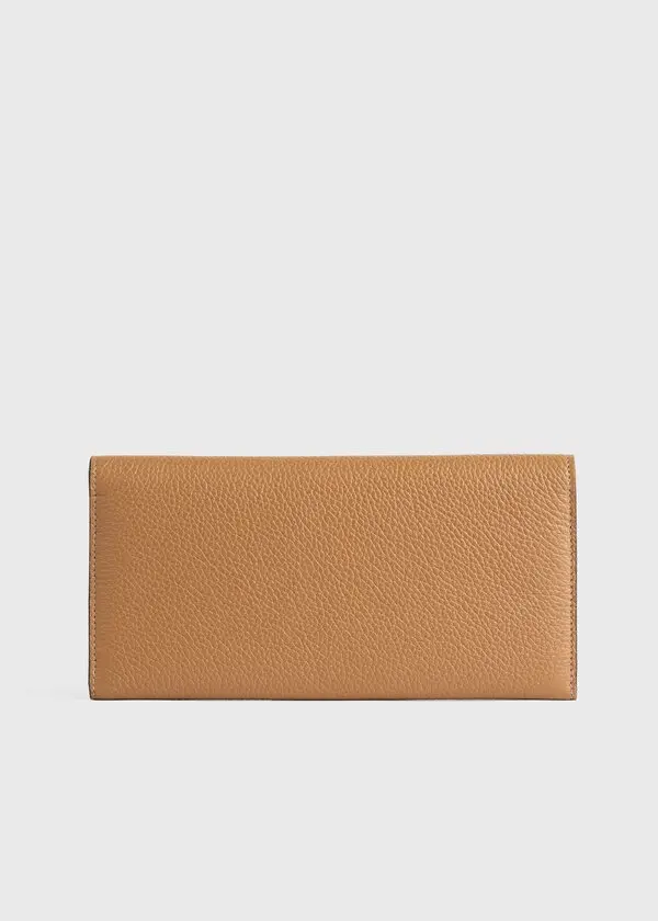 TOTEME T-lock Grained-leather Wallet