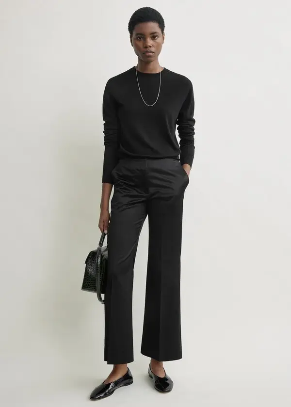 TOTEME Kick Flare Raw-edge Trousers