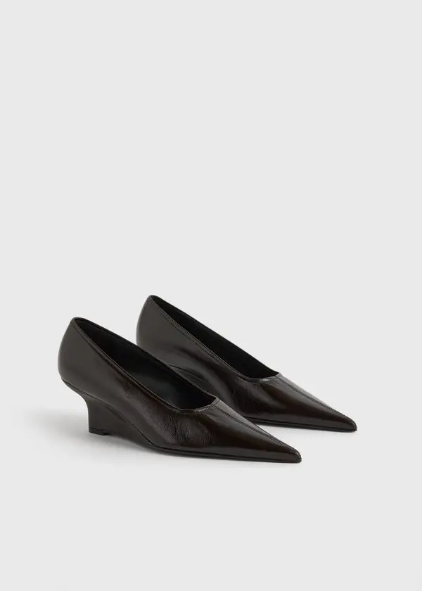 TOTEME Sharp Naplack Wedge Pumps