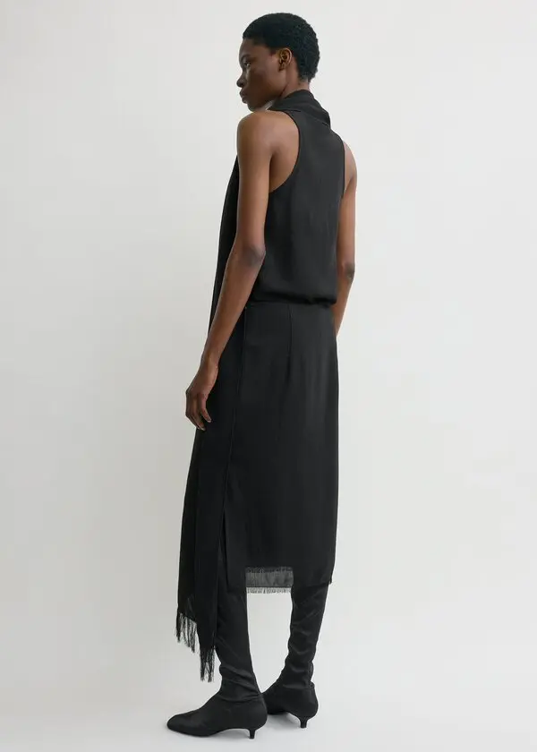TOTEME Fringed Scarf Dress