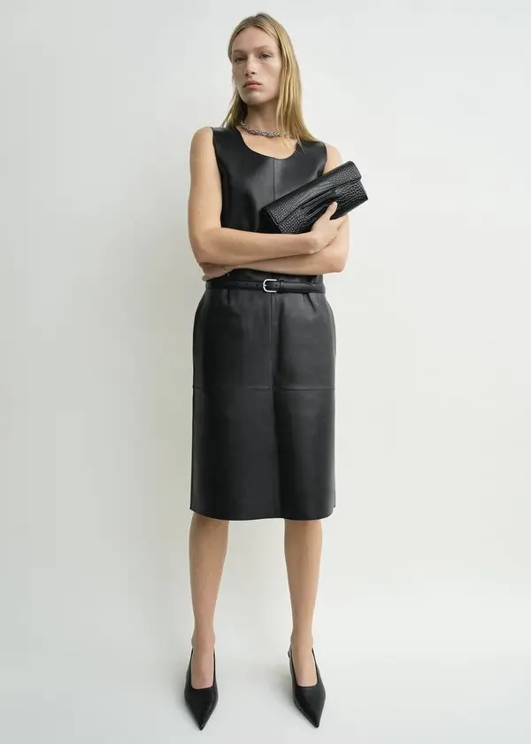 TOTEME Soft Croco-embossed T-clutch