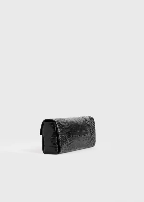 TOTEME Soft Croco-embossed T-clutch