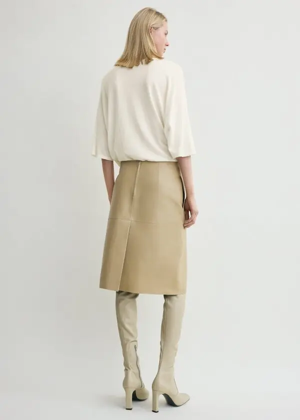 TOTEME Paneled Leather Skirt