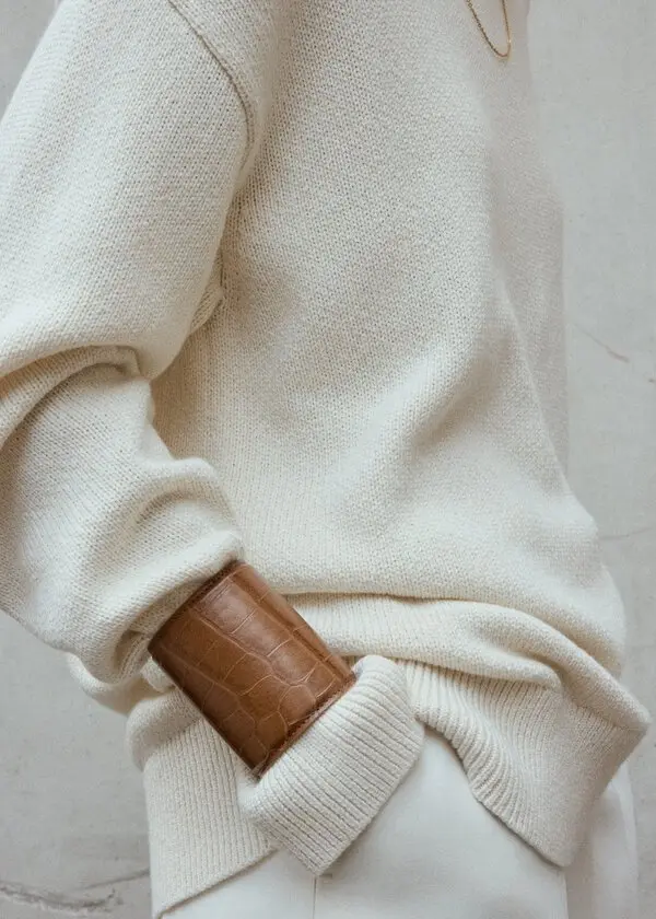 TOTEME Long Croco-embossed Cuff