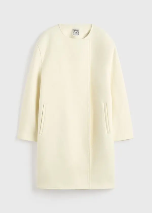 TOTEME Collarless Felt Coat