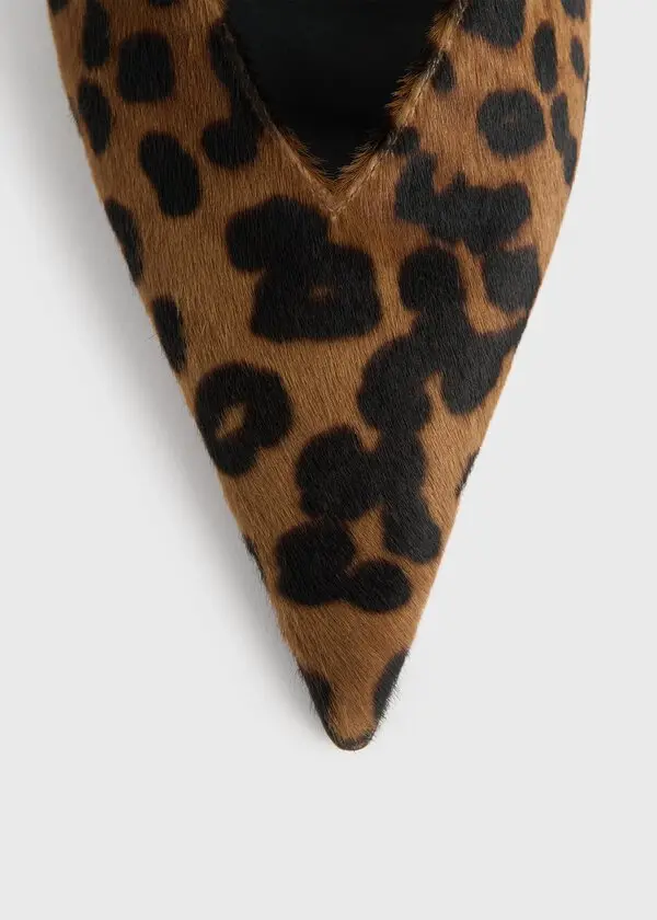 TOTEME Wedge-heel Pony Hair Slingbacks