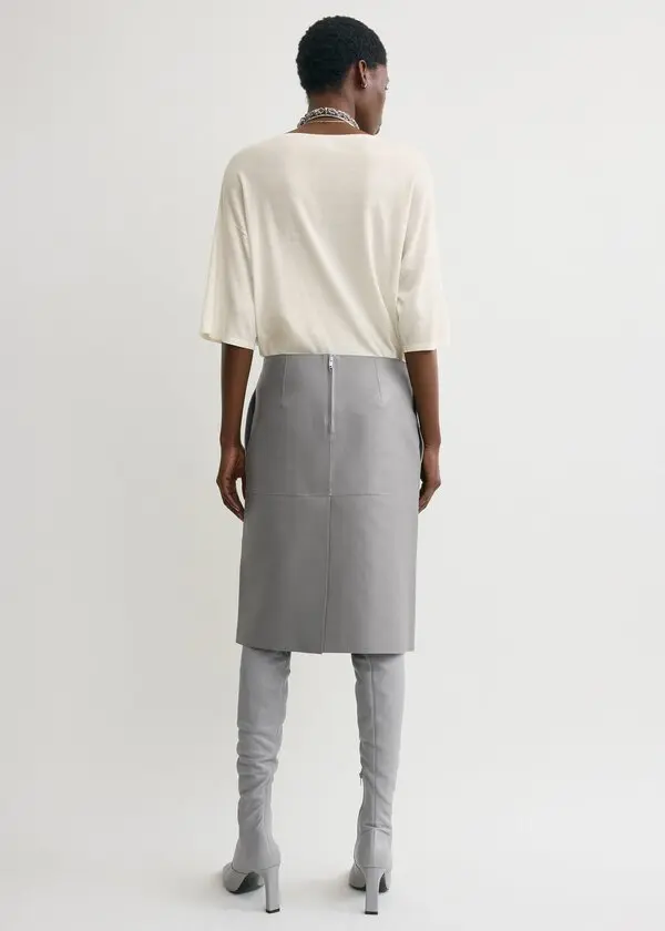 TOTEME Paneled Leather Skirt