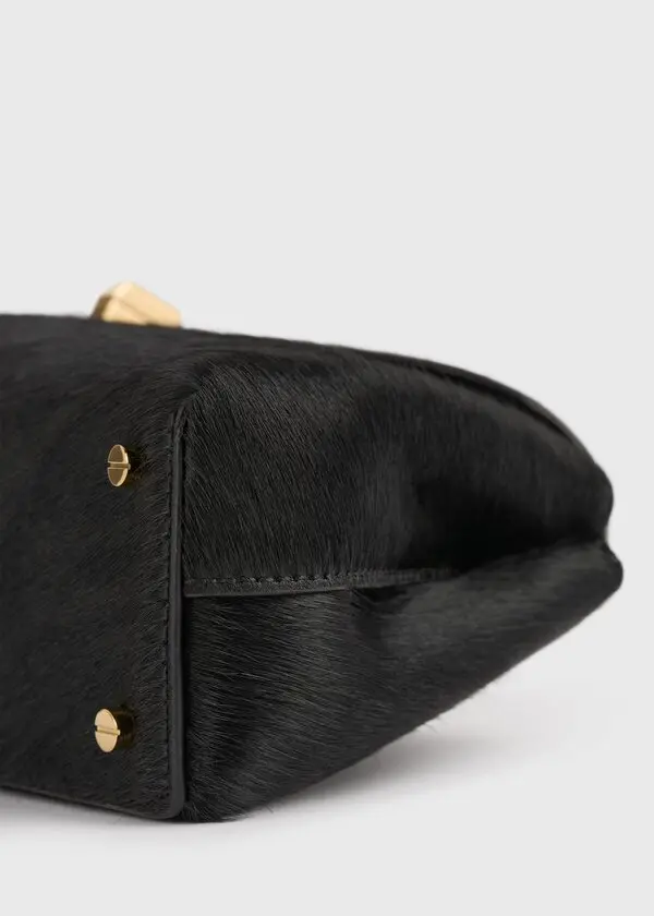 TOTEME Mini T-lock Pony Hair Clutch