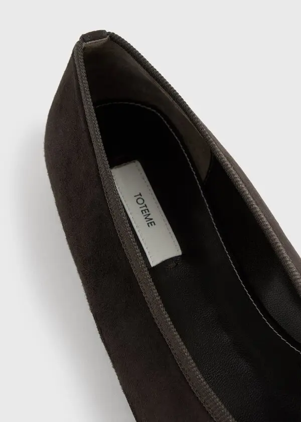 TOTEME Minimalist Suede Ballerinas