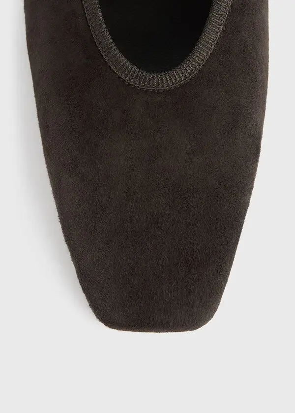TOTEME Minimalist Suede Ballerinas