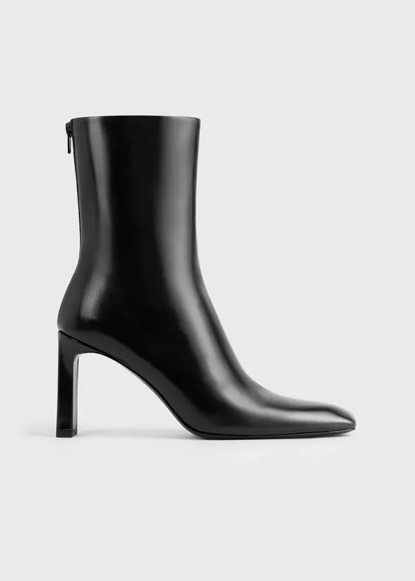 TOTEME Bar Glossy Leather Boots - Black
