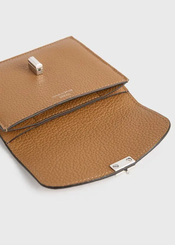 TOTEME T-lock Grained-leather Cardholder