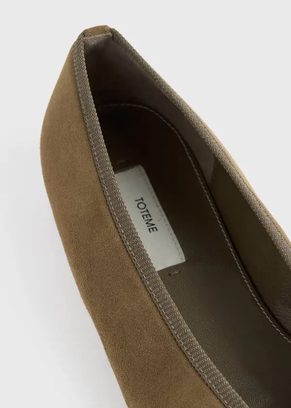 TOTEME Minimalist Suede Ballerinas