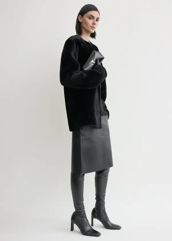 TOTEME Mini T-lock Naplack Clutch