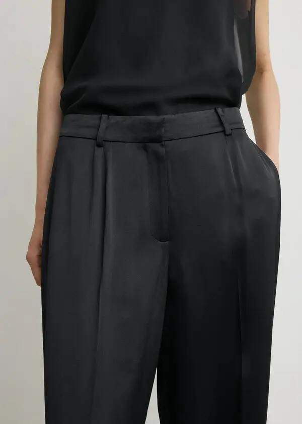 TOTEME Wide Satin Trousers
