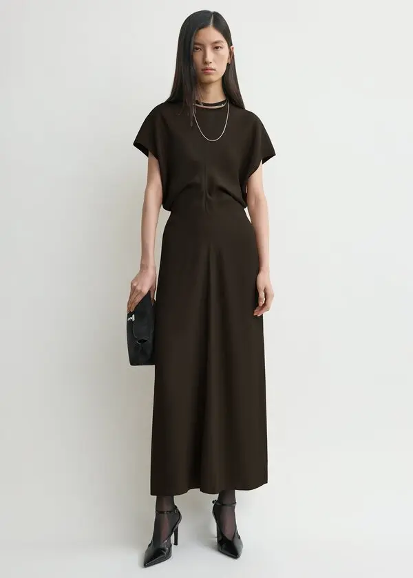 TOTEME Slouch Waist Dress - Bark