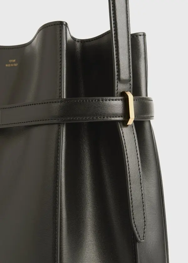 TOTEME Belted Leather Bucket Bag