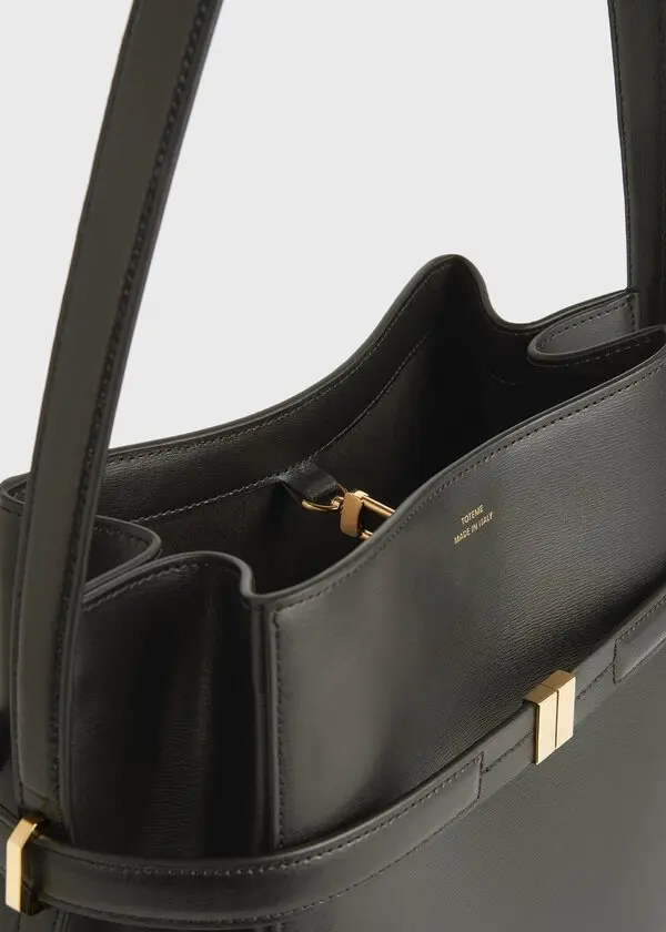 TOTEME Belted Leather Bucket Bag
