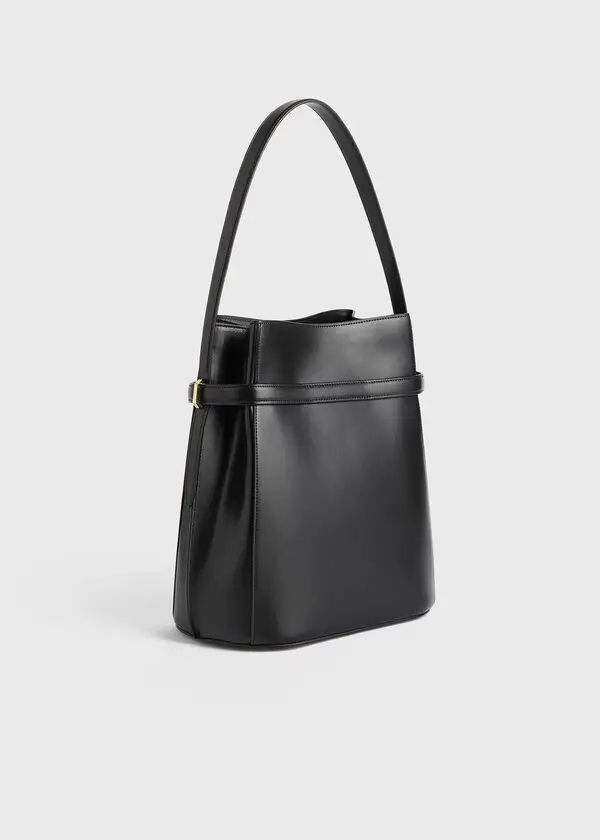 TOTEME Belted Leather Bucket Bag