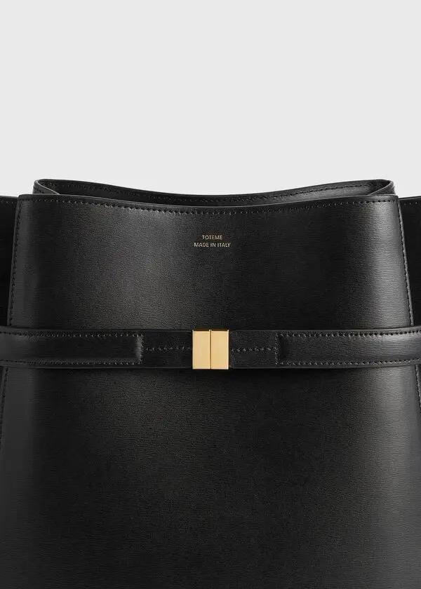 TOTEME Belted Leather Bucket Bag