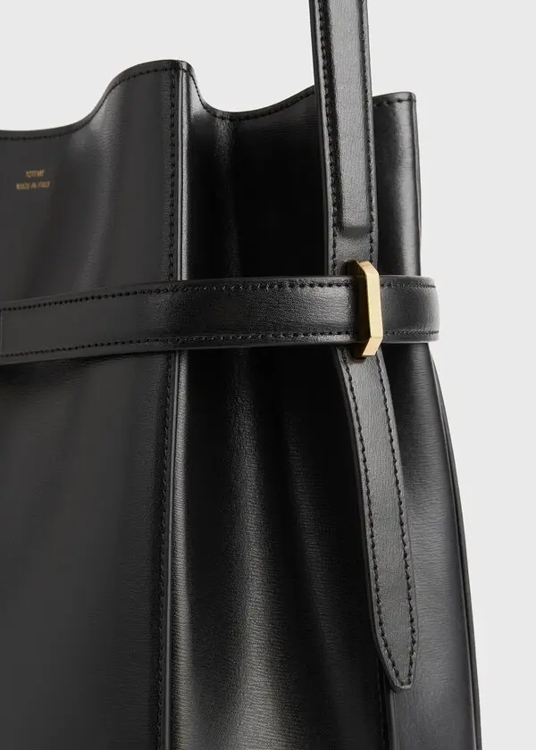 TOTEME Belted Leather Bucket Bag