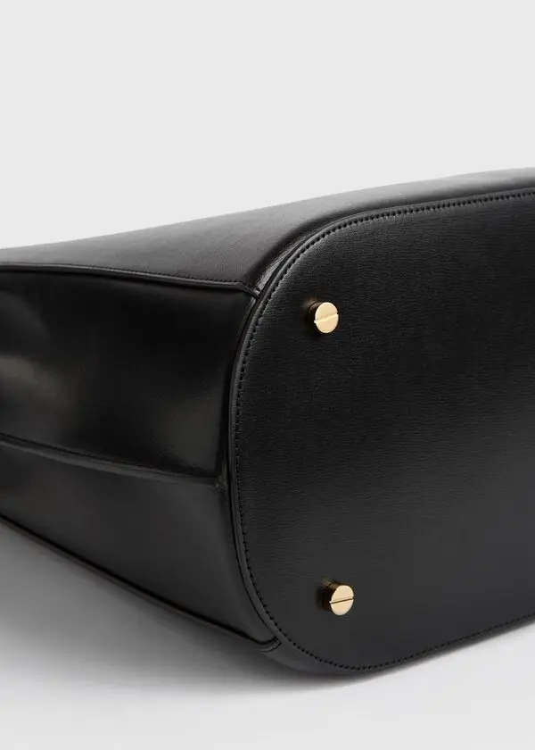 TOTEME Belted Leather Bucket Bag