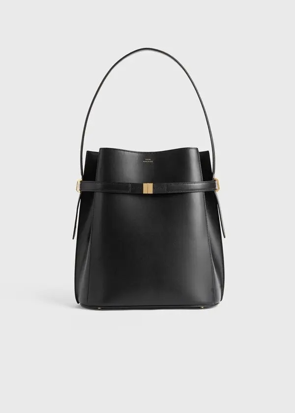 TOTEME Belted Leather Bucket Bag