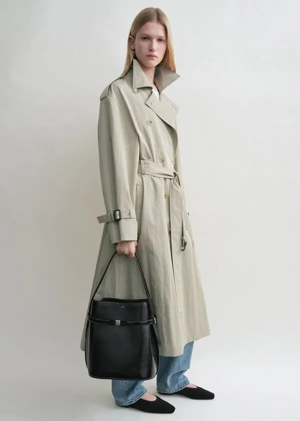 TOTEME Belted Naplack Bucket Bag