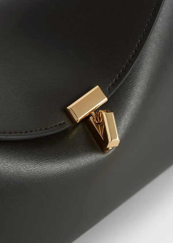 TOTEME T-lock Leather Clutch