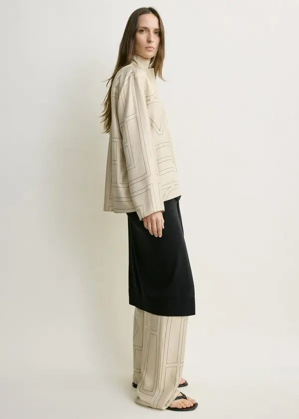 TOTEME Monogram Silk Pj Top