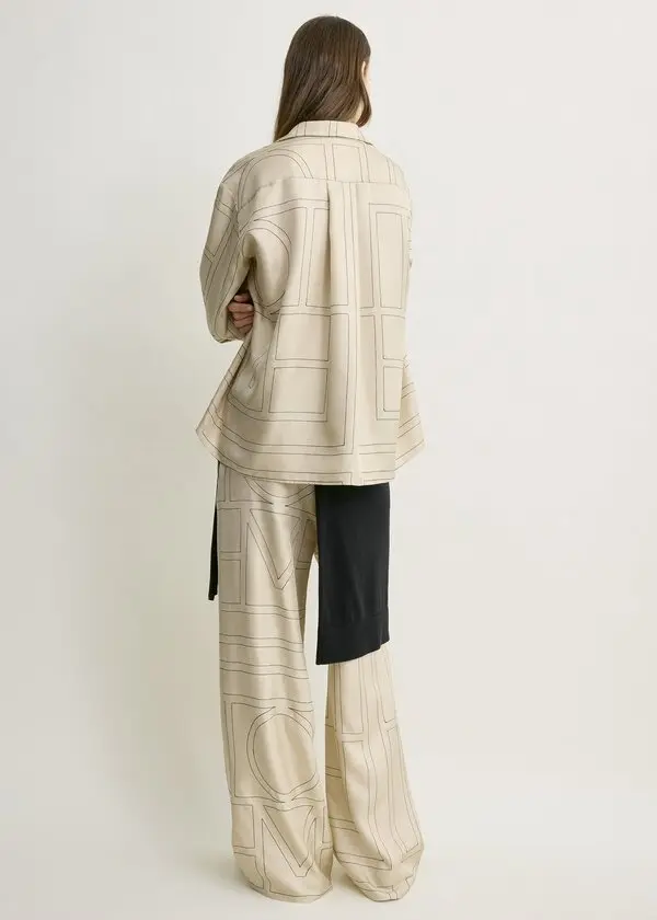 TOTEME Monogram Silk Pj Top
