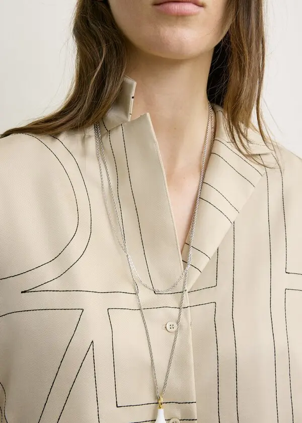 TOTEME Monogram Silk Pj Top
