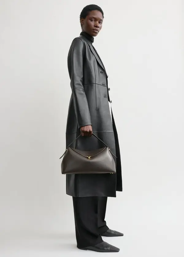 TOTEME T-lock Leather Top Handle