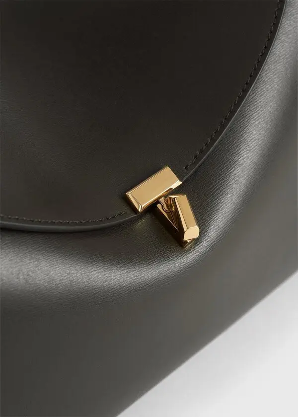 TOTEME T-lock Leather Top Handle